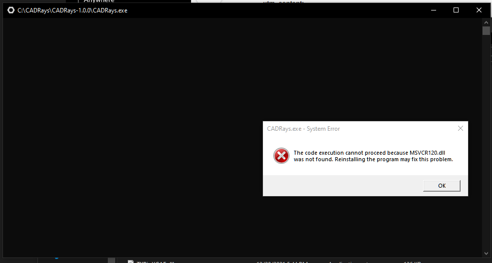 Cant open CADRays after downloading - Forum Open Cascade Technology